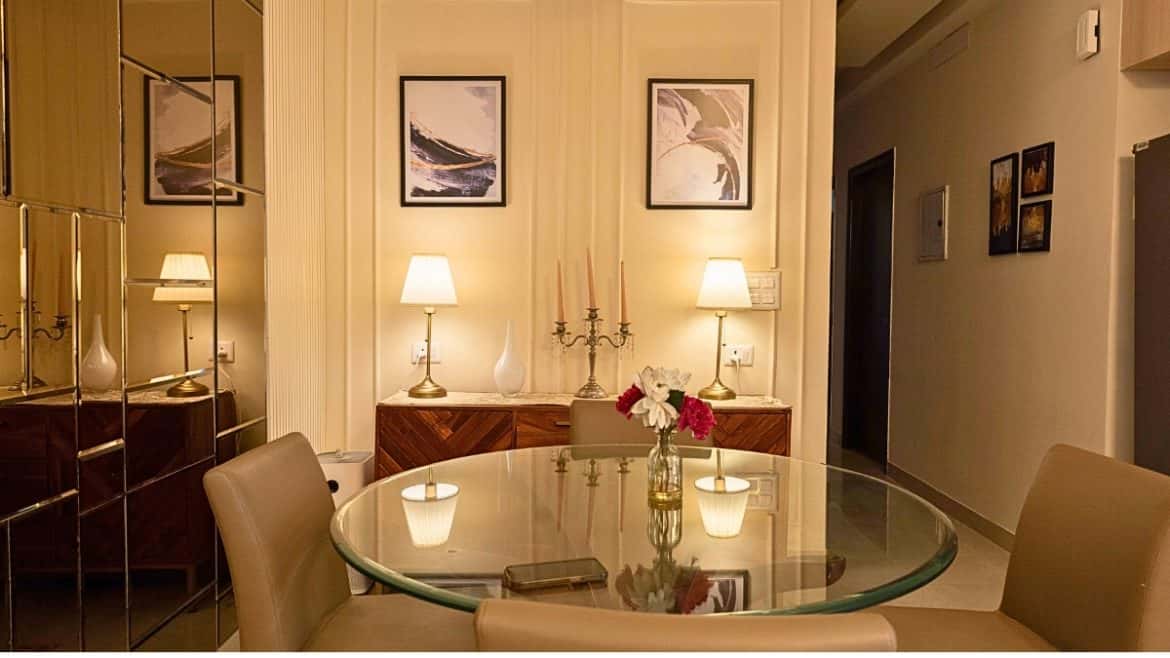 Modern Noida Home's Style Enhanced by Luxe Details