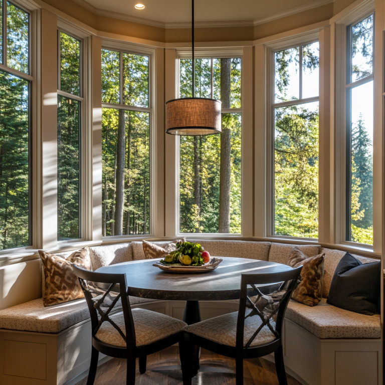 Modern bay window designs for stylish living room interior inspiration