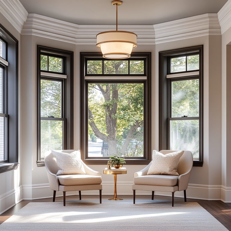 Modern bay window designs for stylish living room interior inspiration