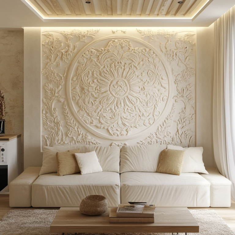 Timeless POP Wall Designs for Living Room Style and Texture