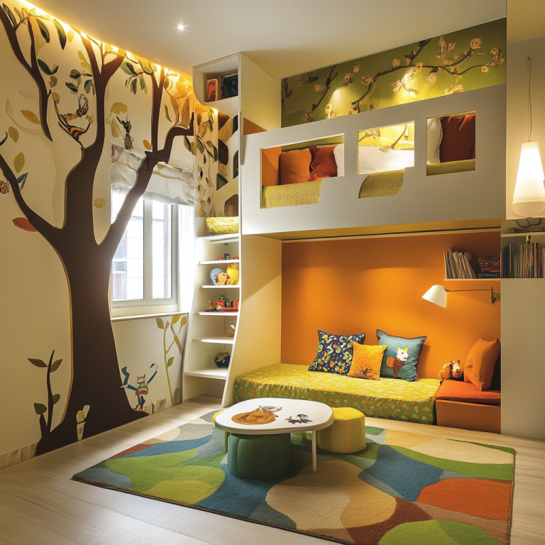 Creative kids room design ideas with playful wall decor and fun themes