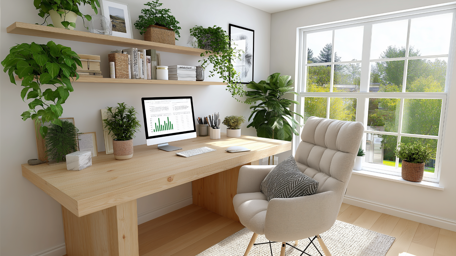 Modern Home Office Setup Design for Remote Work Space