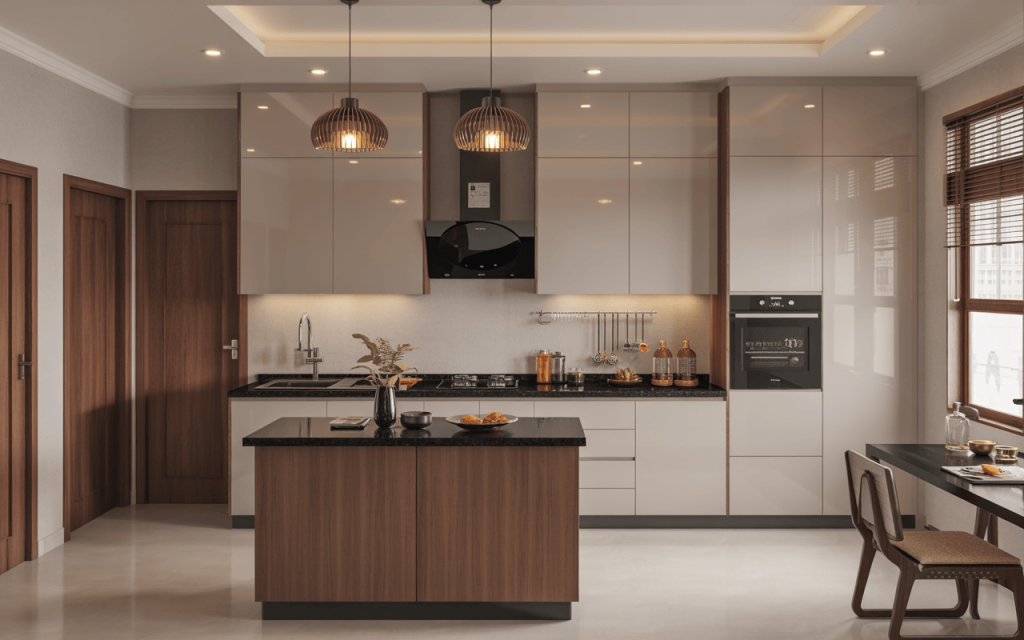 Acrylic Modular Kitchen Designs with Price and Layout Tips