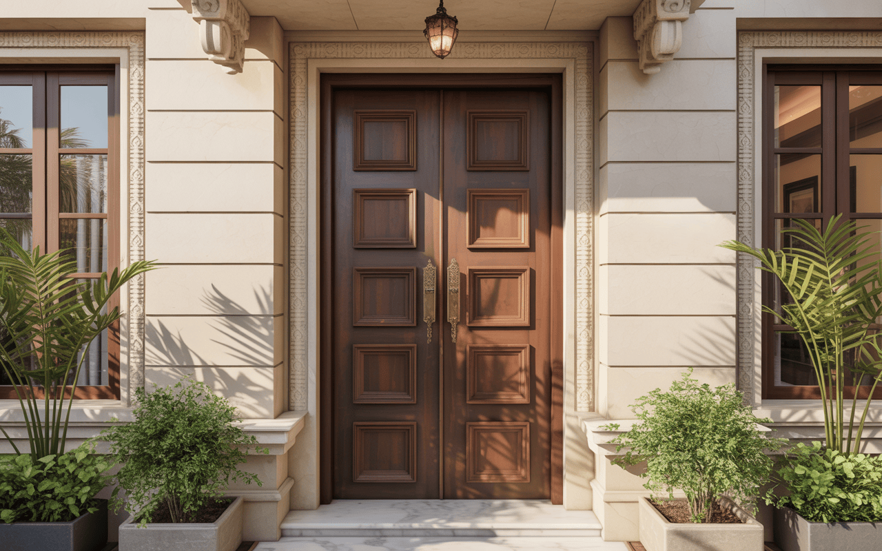 Wooden Safety Door Designs for Secure and Stylish Indian Homes
