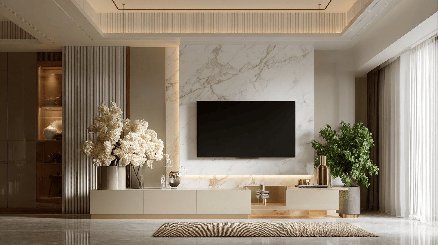 Simple TV Unit Designs for Smart and Stylish Living Rooms