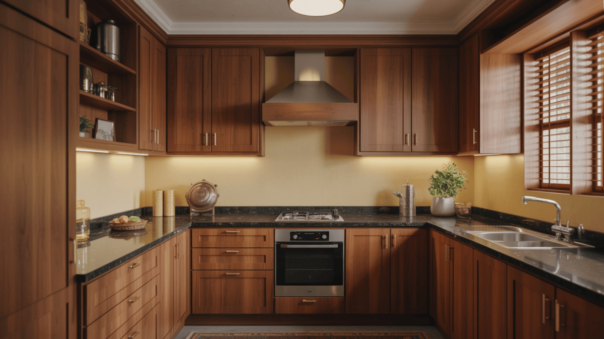 Smart l shaped kitchen cabinets with efficient cabinet layout ideas for ...