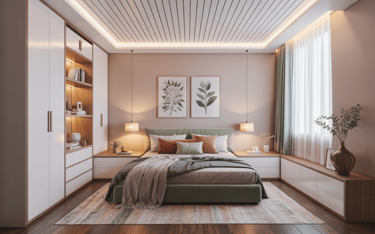 Bedroom PVC Ceiling Designs to Create a Cozy Modern Look