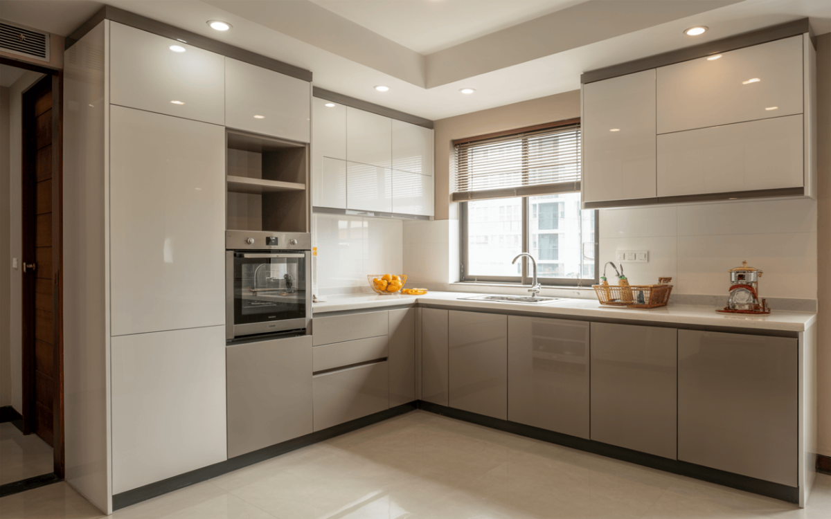 High Gloss Acrylic Kitchen Cabinets with Style and Strength